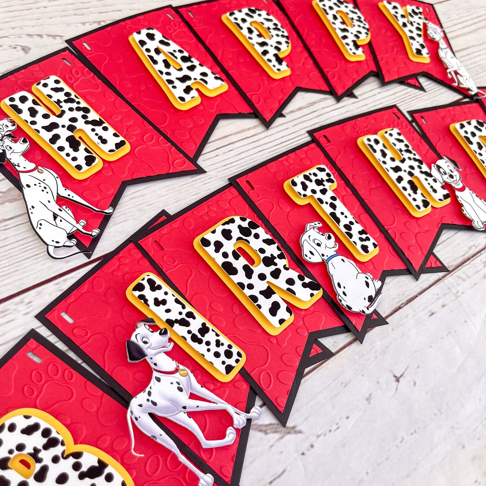 Dalmatian Birthday Banner Dog | Etsy