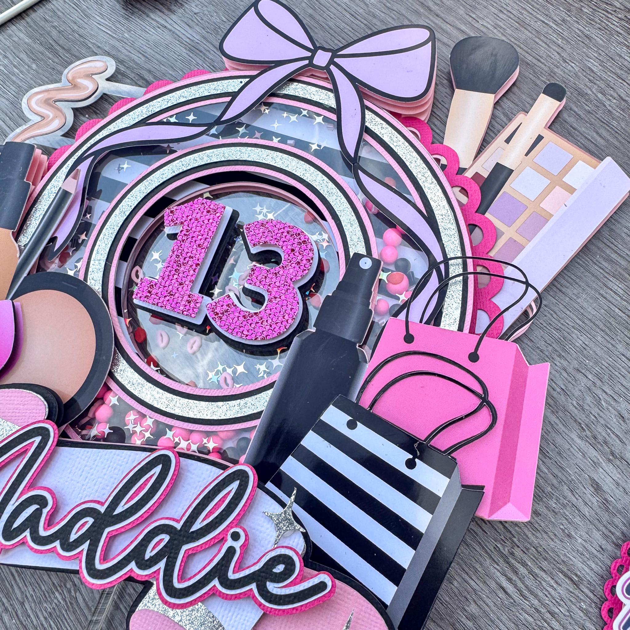 Make up Cake Topper, Teenager Cake Topper, Make up Inspired, Beauty ...