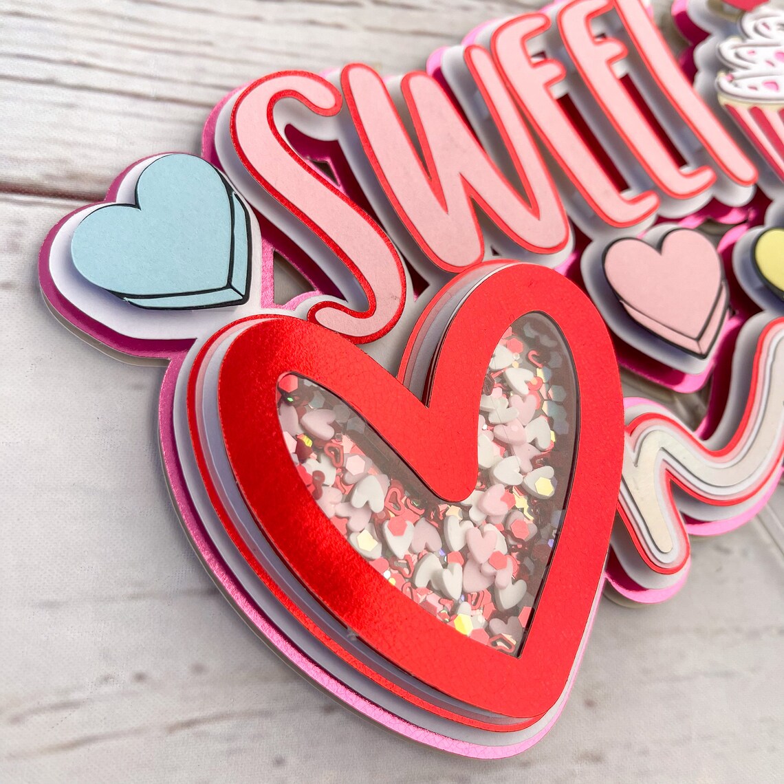 Sweet One Birthday Cake Topper Valentines Day | Etsy