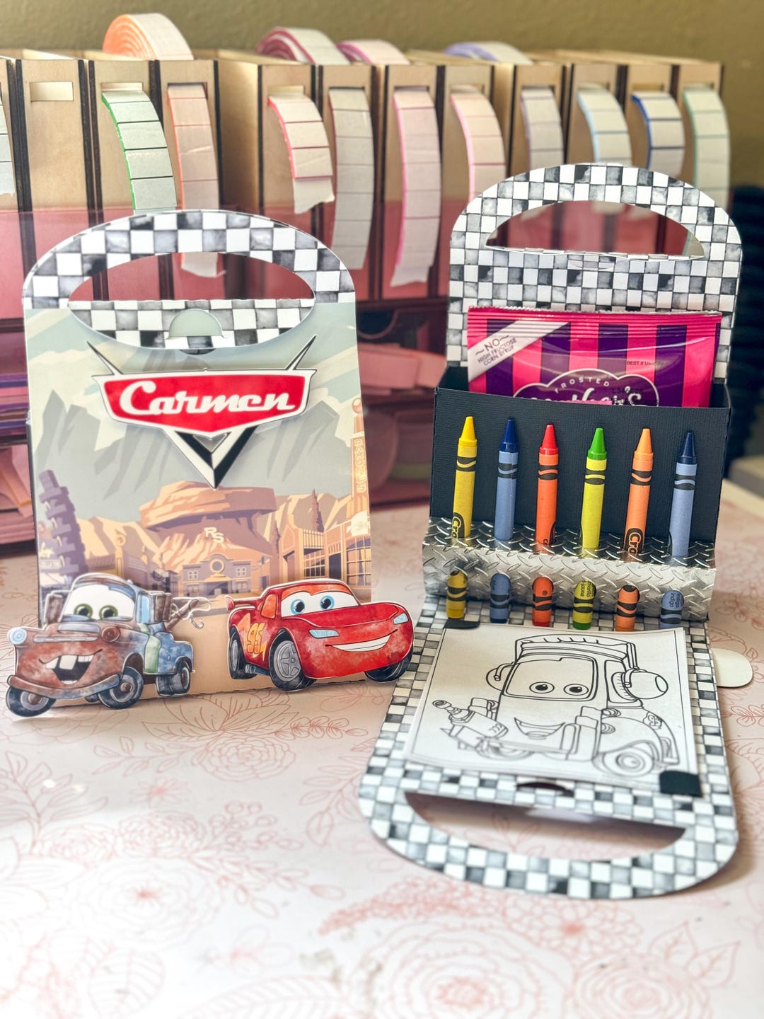 Custom Cars Party Favor, Activity Bag, Party Kits, Coloring Page ...