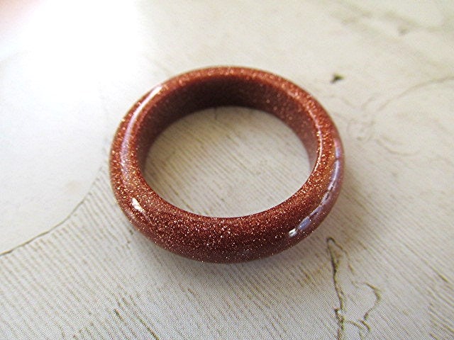Red Goldstone Ring Solid Gemstone Ring Goldstone Band Solid - Etsy