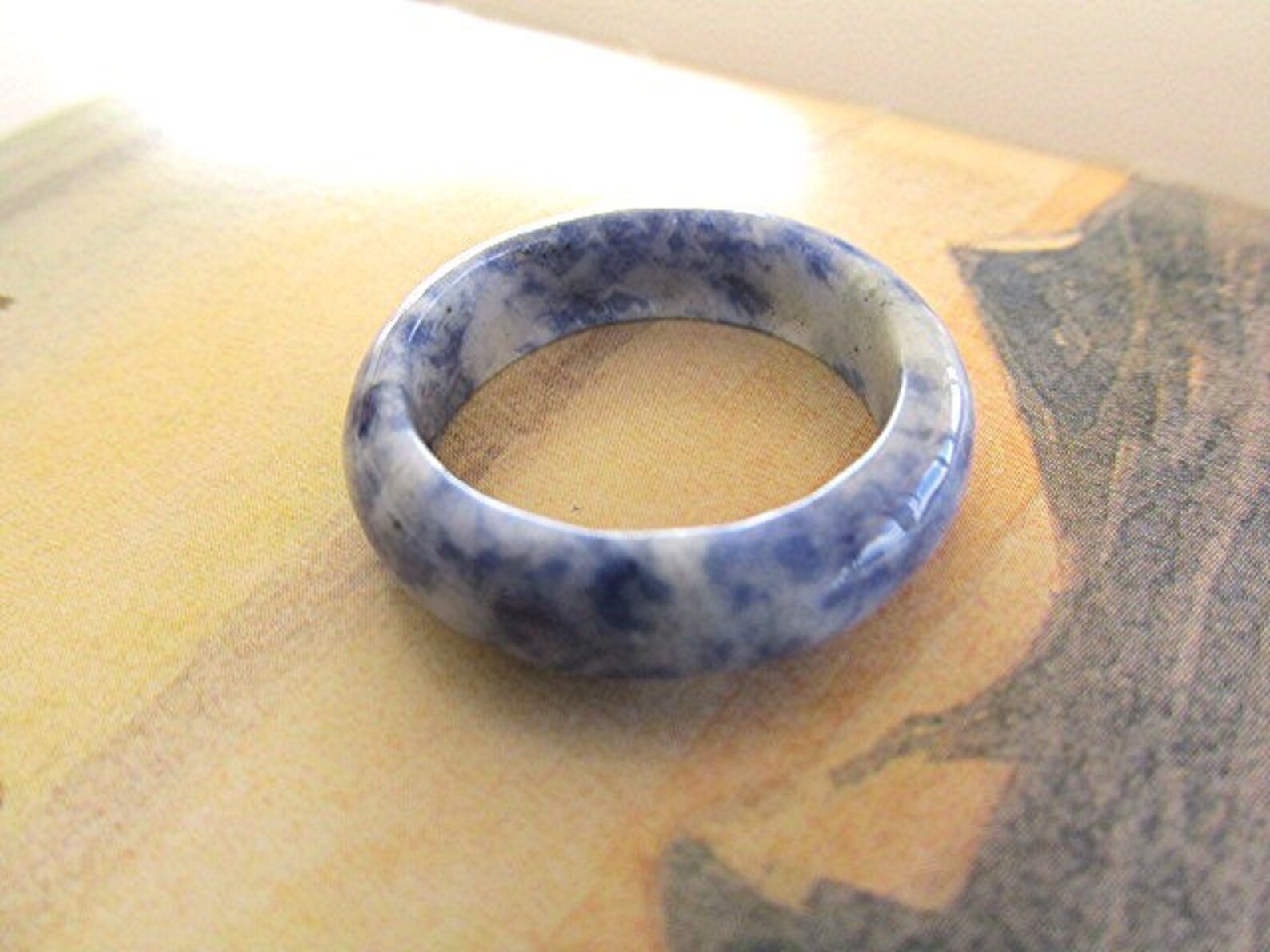 Sodalite Ring Solid Gemstone Band Solid Gemstone Ring Sodalite Solid ...