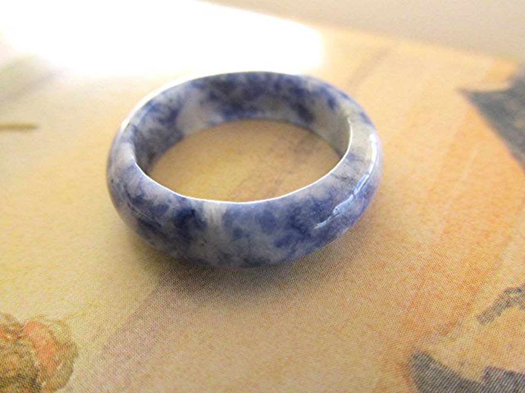 Sodalite Ring Solid Gemstone Band Solid Gemstone Ring Sodalite Solid ...