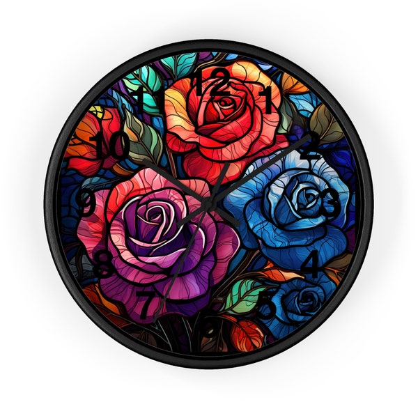 Glass Wall Clock Round Clock - Etsy