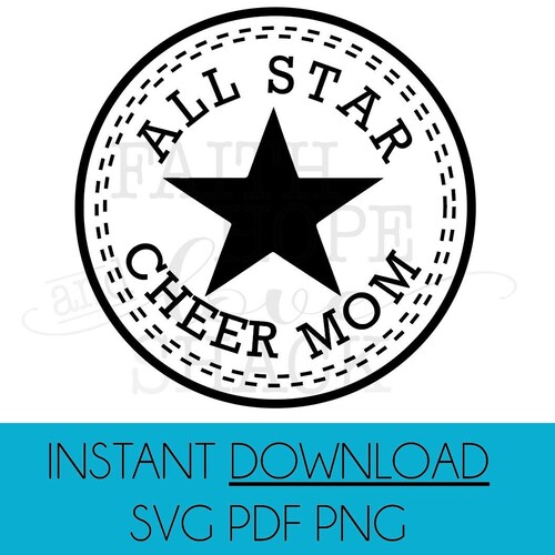 All Star Cheer Mom Svg Cheer Mom Svg All Star Svg Cheer Mom - Etsy
