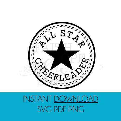 Cheerleader SVG All Star Cheerleader Badge Cheerleading Svg - Etsy