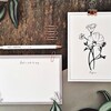 Notelet | Botanical | Poppy | Flower Illustration | Botanical Notelet ...