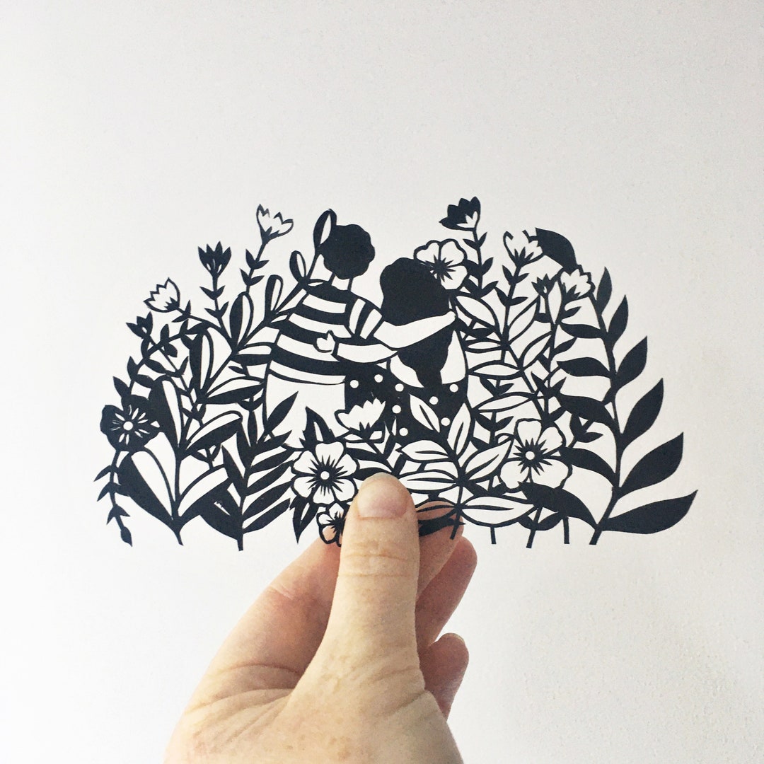 Handmade Papercut | Normal People | Friendship | Love | Embrace | Hug ...