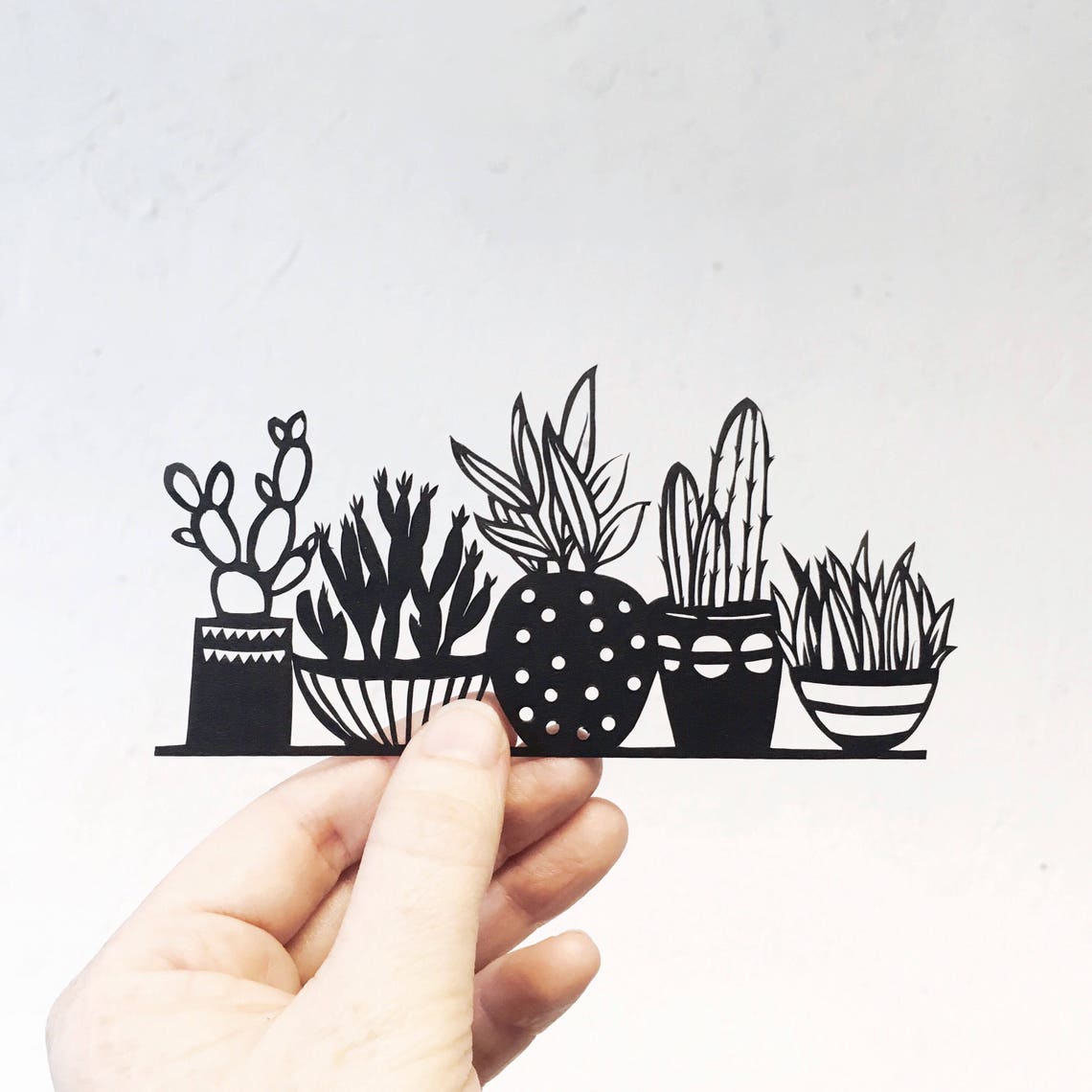 Handmade Papercut | Cacti | Papercut | Silhouette | Mini Plants ...