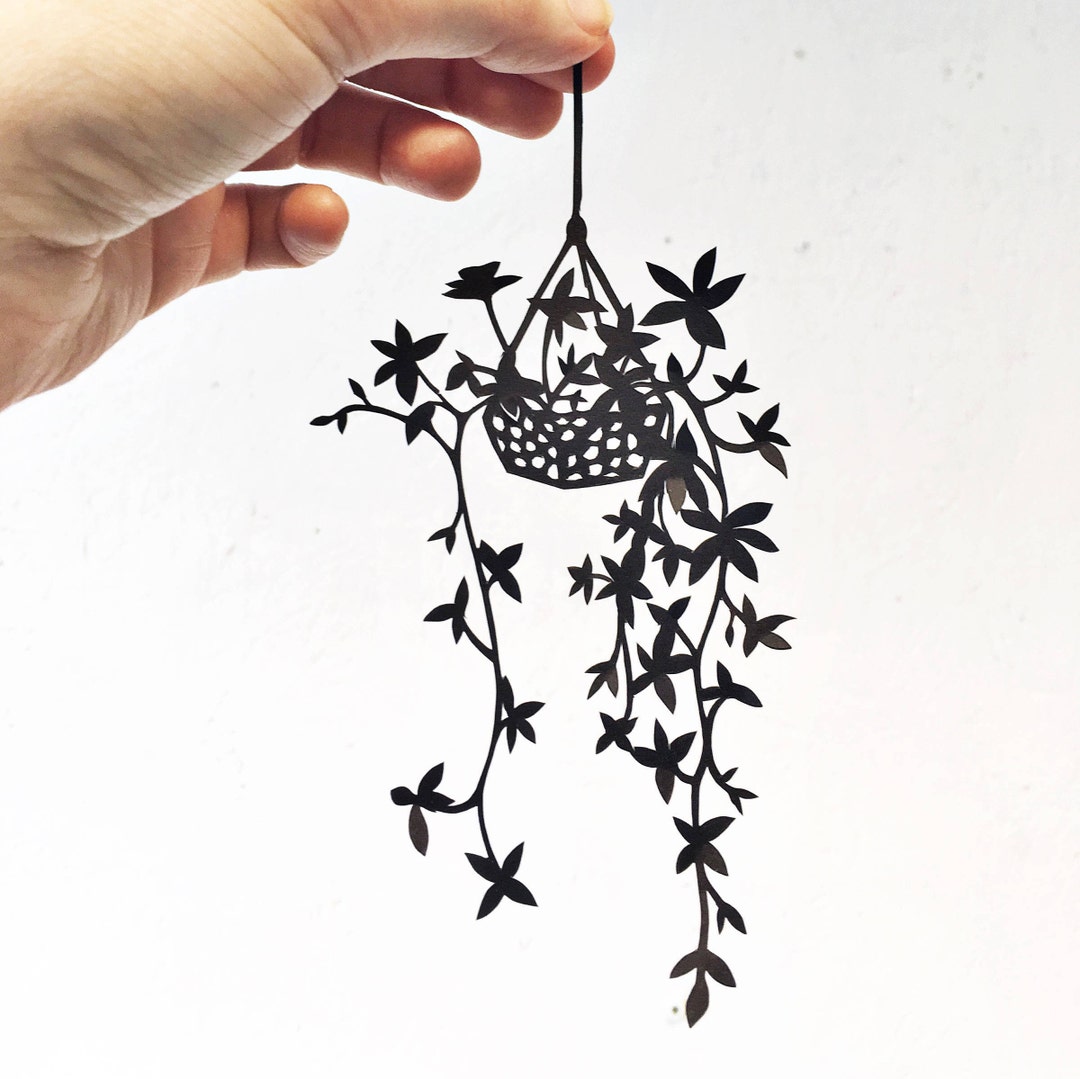 Papercut | Ivy | Handmade Art | Hanging Plant | Home Decor | Wall Art ...