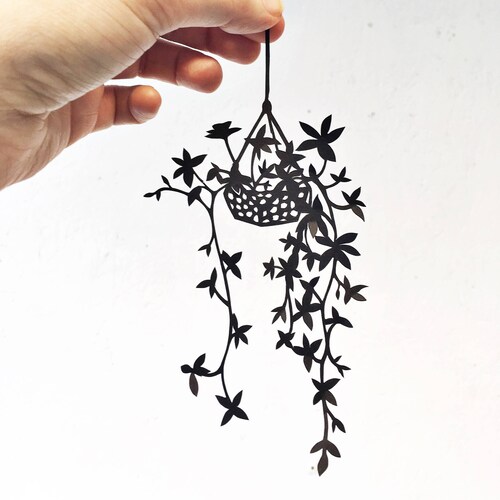 Papercut Ivy Handmade Art Hanging Plant Home Decor - Etsy