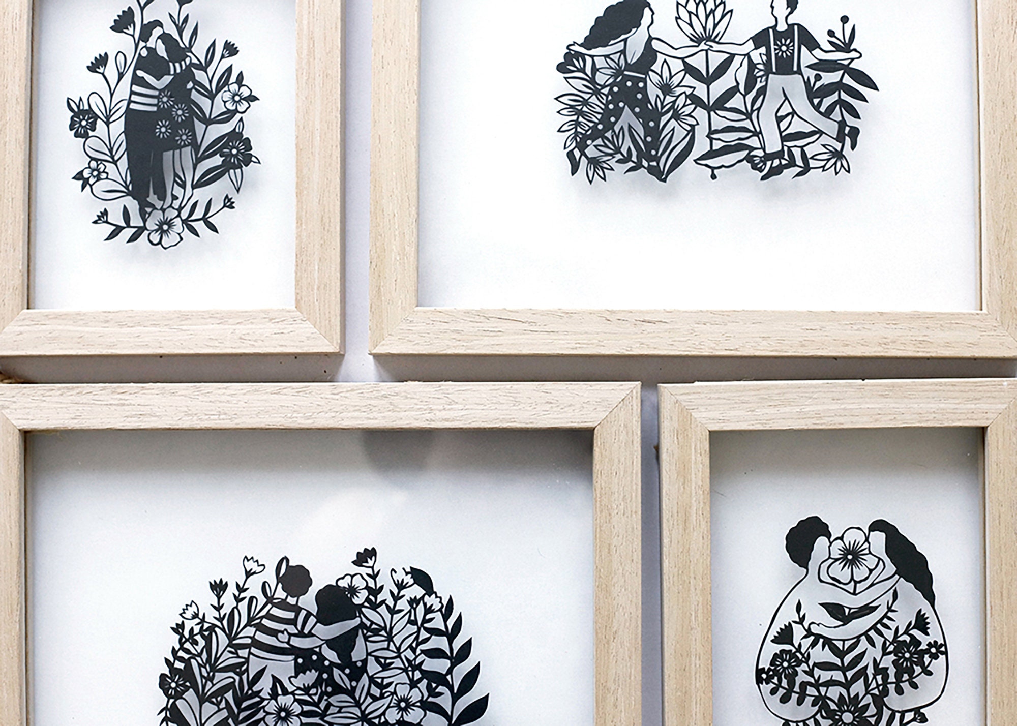 Handmade Papercut Normal People Friendship Love | Etsy