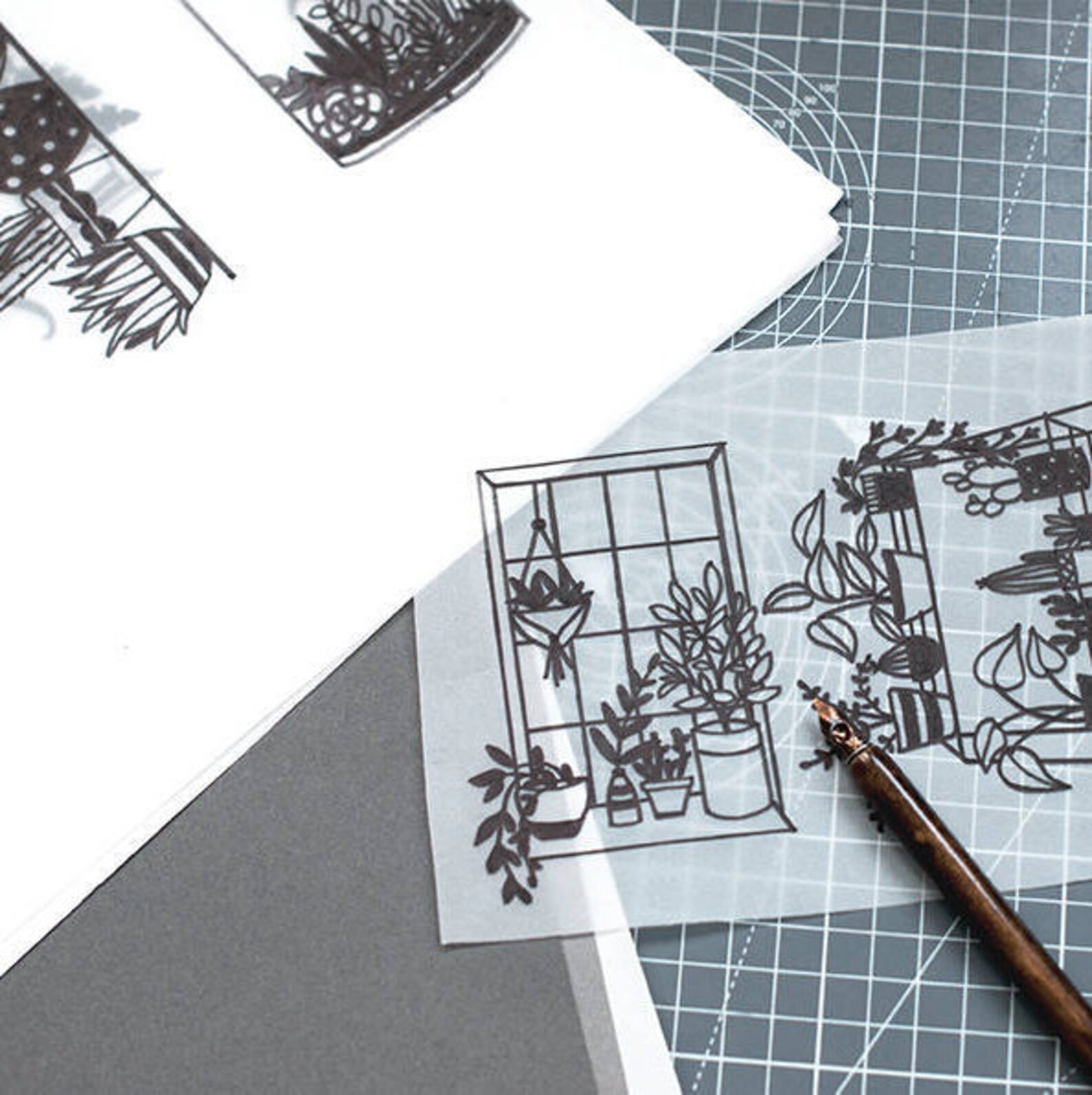 Handmade Papercut | Cacti | Papercut | Silhouette | Mini Plants ...