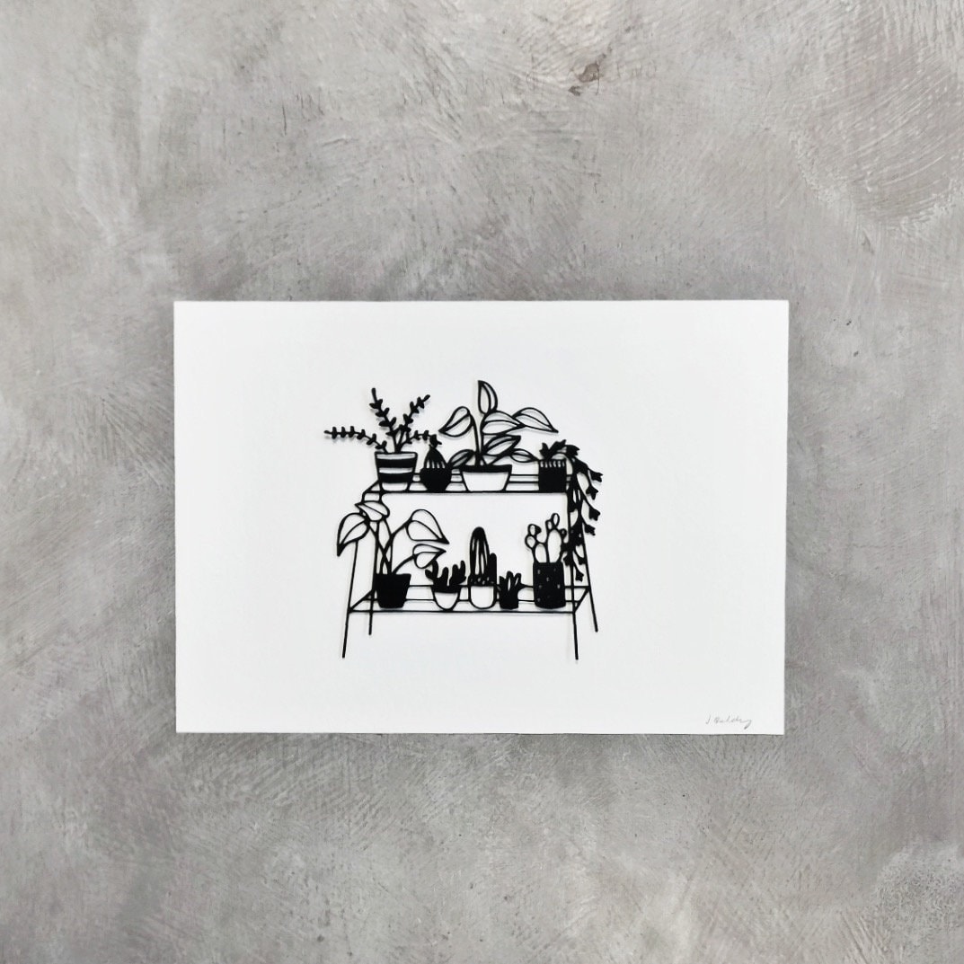 Botanical Handmade Papercut Original Art Papercut House - Etsy