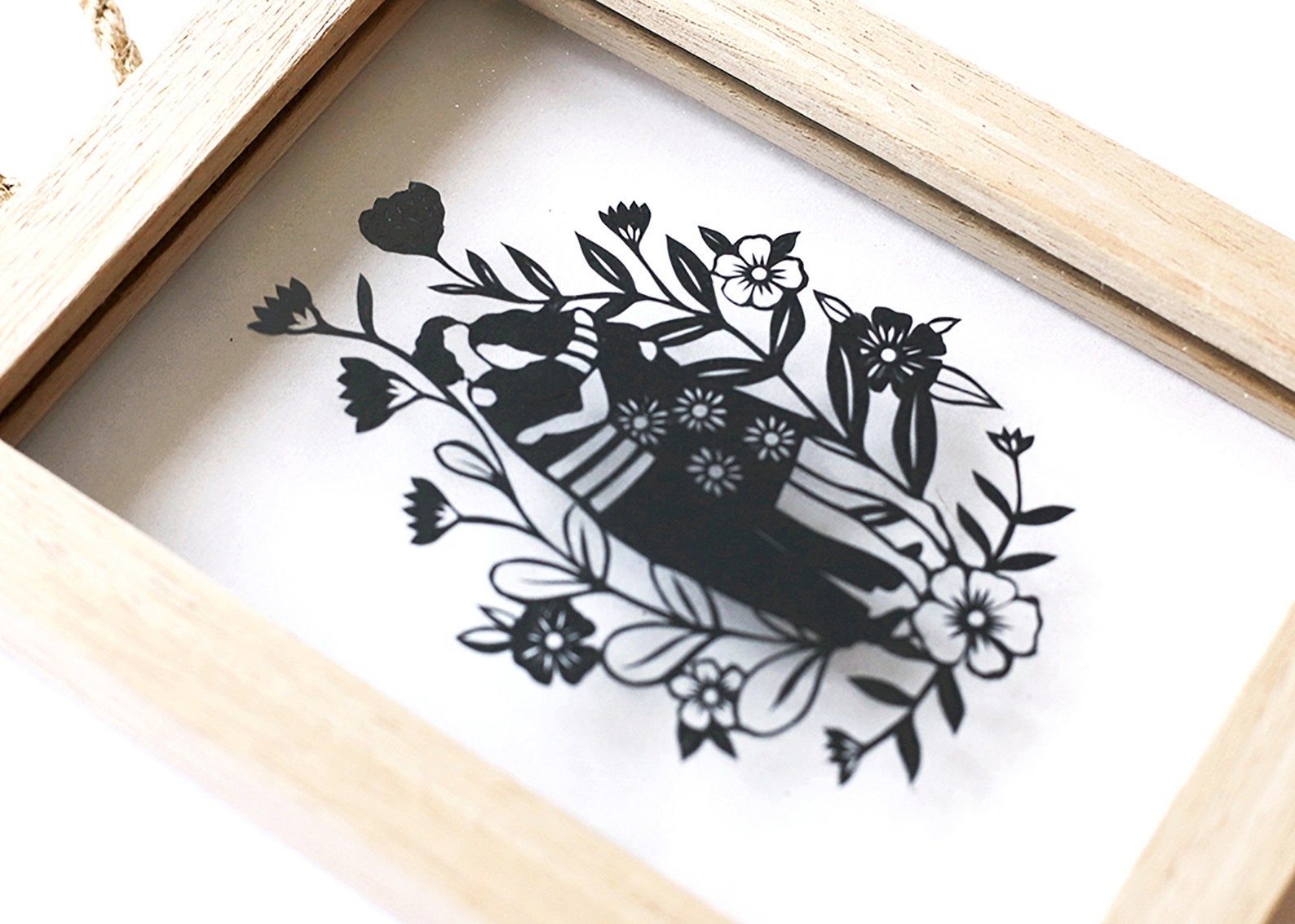 Papercut Normal People Friendship Love Illustration | Etsy