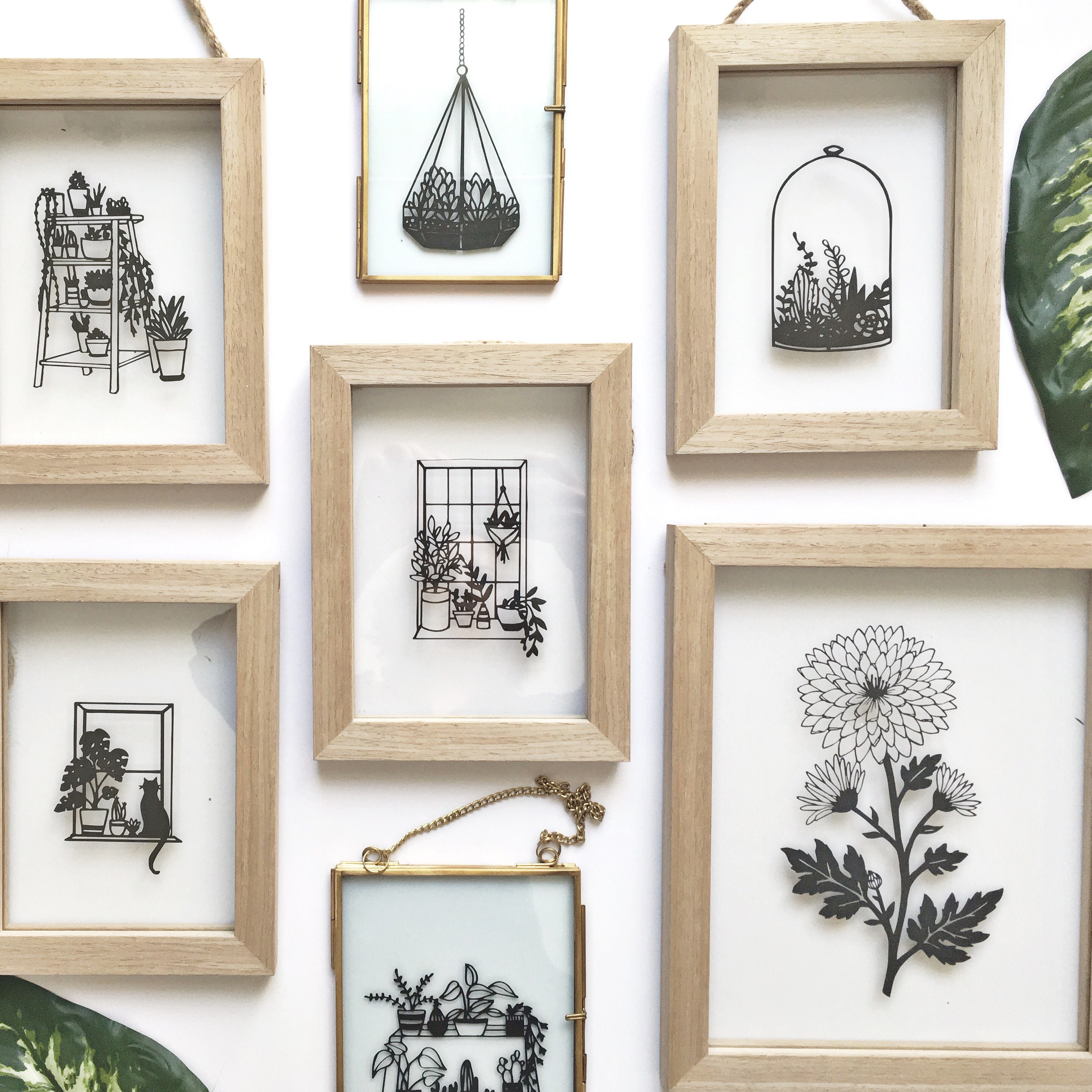 Handmade Papercut House Plants Papercut Interiors Home - Etsy