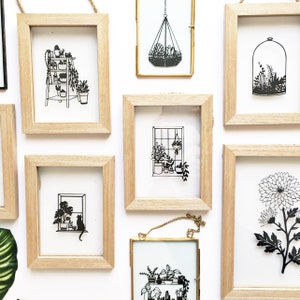 Botanical Handmade Papercut | Original Art | Papercut | House Plants ...