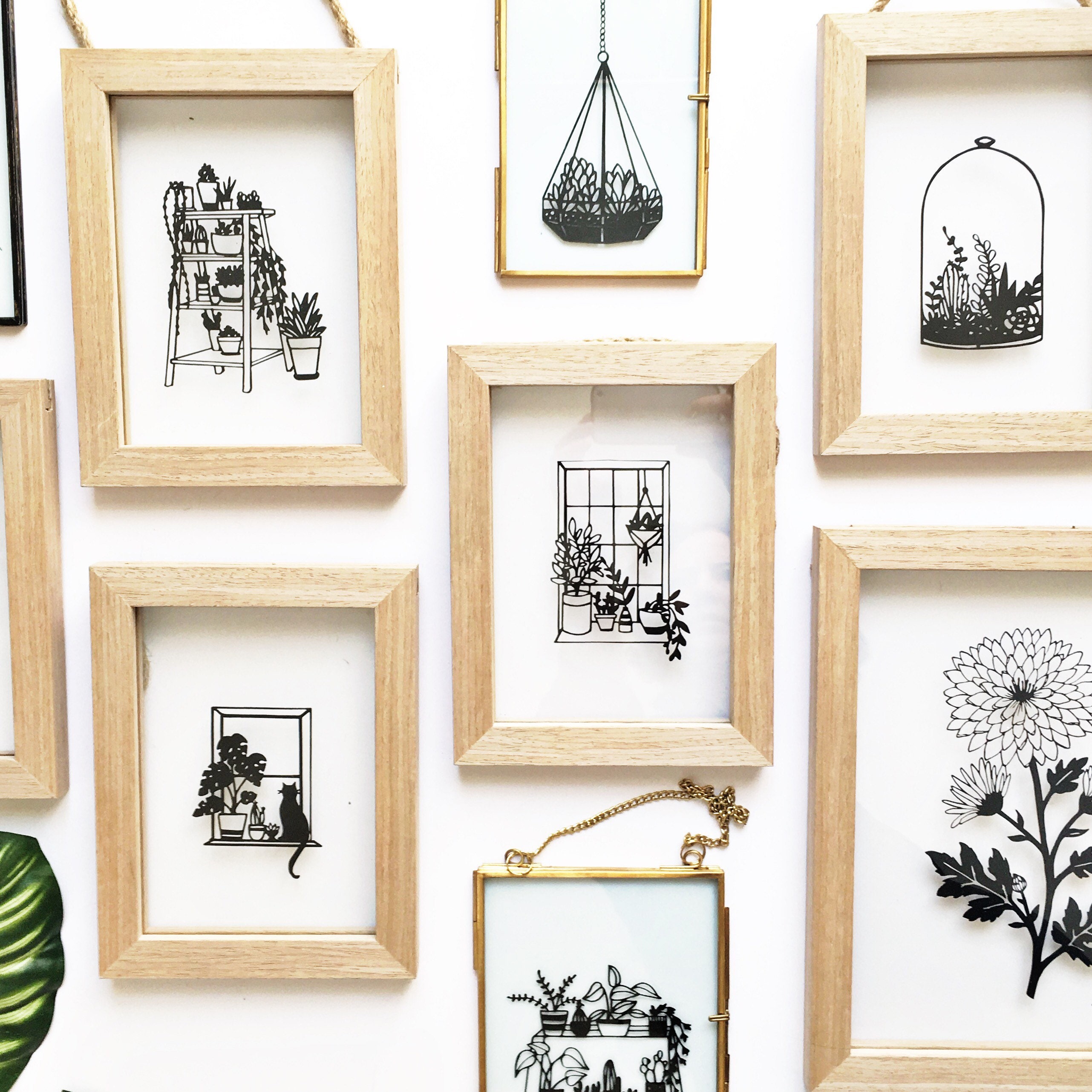 Botanical Handmade Papercut Original Art Papercut House - Etsy