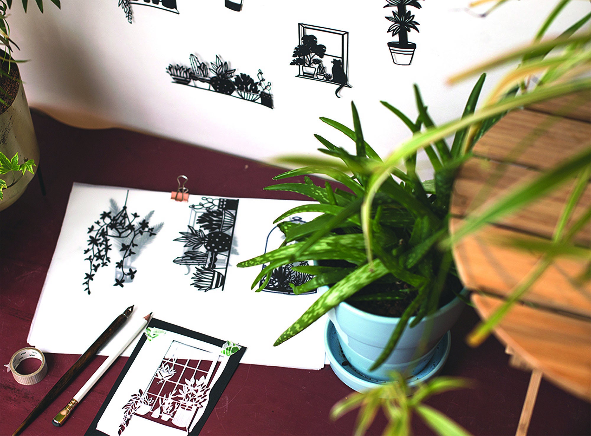 Botanical Handmade Papercut Original Art Papercut House - Etsy