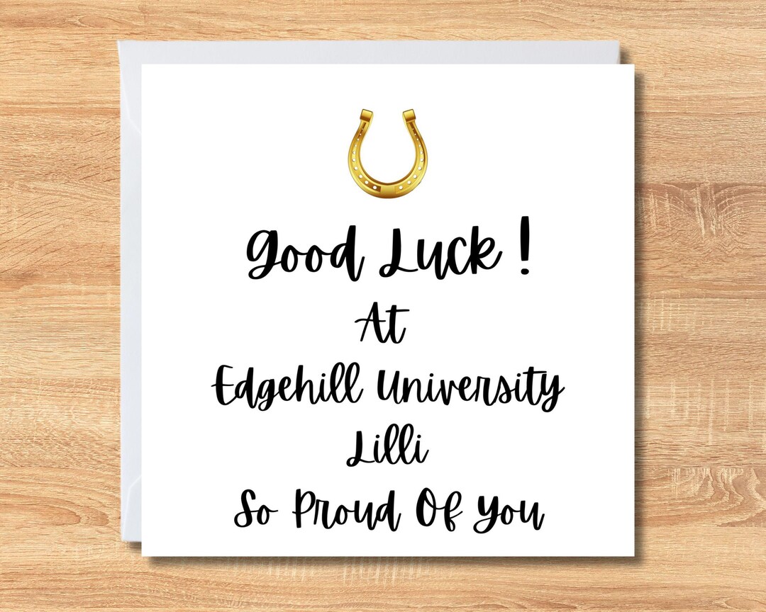 Personalised Good Luck at University Card 'good Luck at University ...