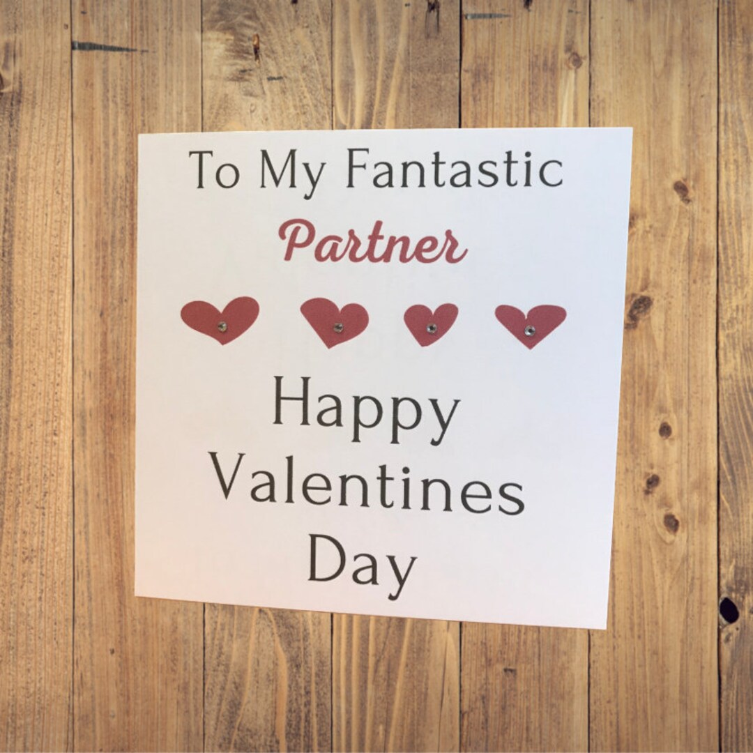 Personalised Partner Valentines Day Card 'for My Fantastic Partner ...