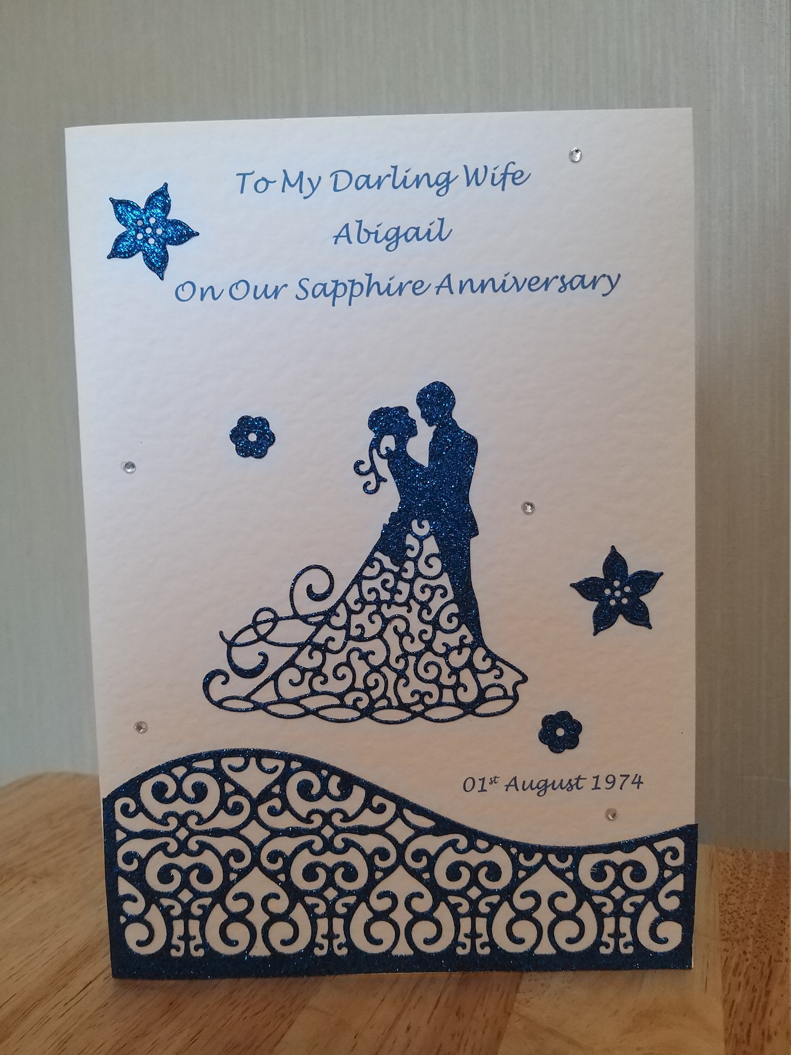 Personalised Handmade Wedding Anniversary Card Etsy Personalised Handmade Wedding Anniversary Card Etsy