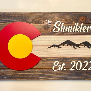 Custom 13x24" Family Name Colorado Flag Sign - Colorado Wall Art ...