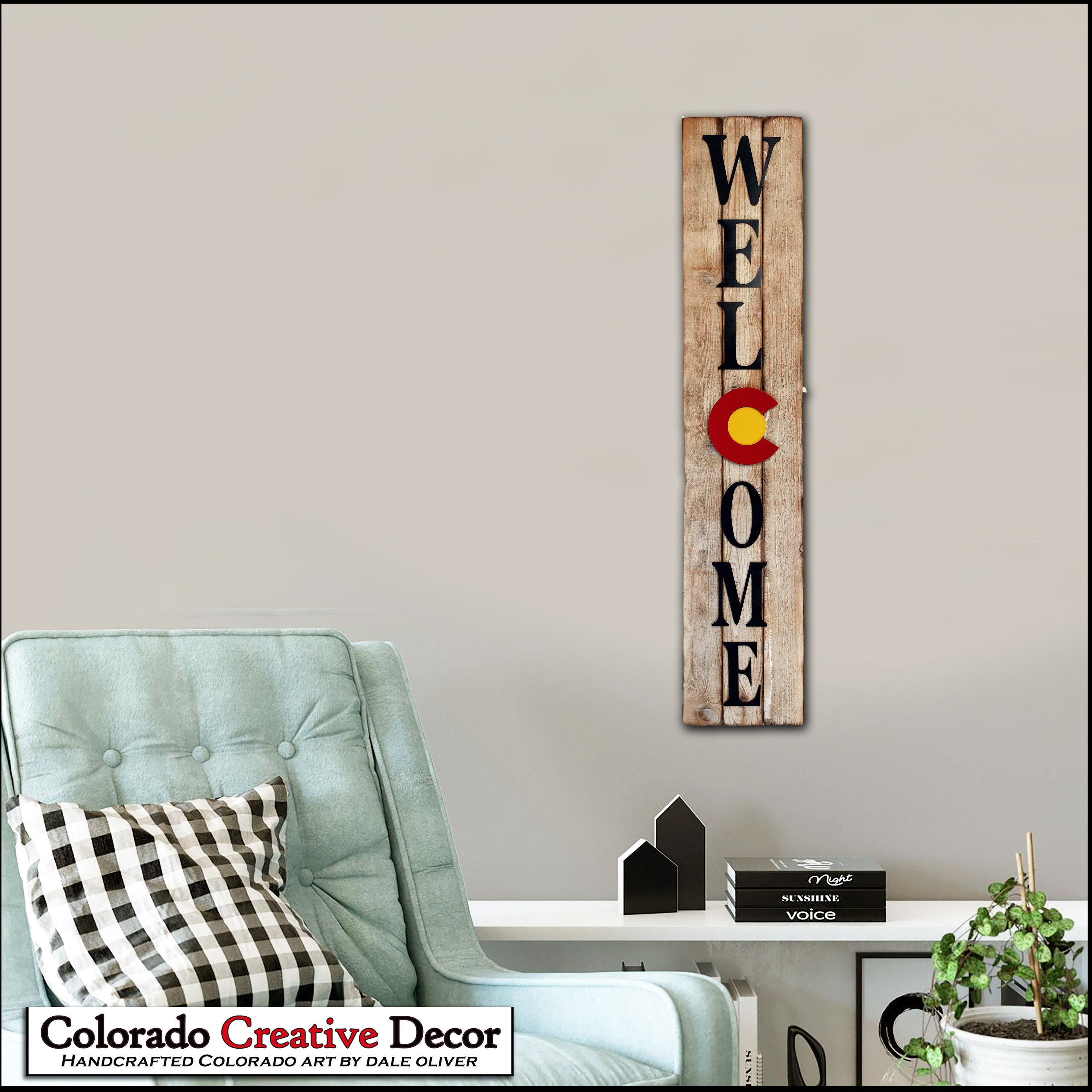 Colorado Welcome Sign Colorado Wall Art Colorado Gift - Etsy
