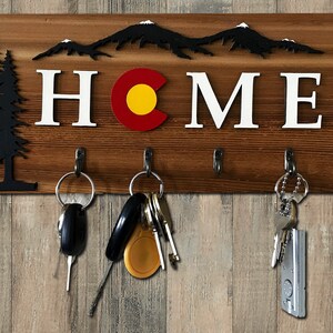 Colorado Key Holder - Colorado Gift - Colorado Wood Flag - Colorado ...