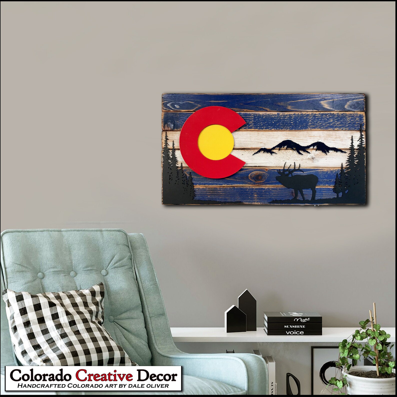 Colorado Wood Flag 13x24 Rustic Nature Style - Etsy