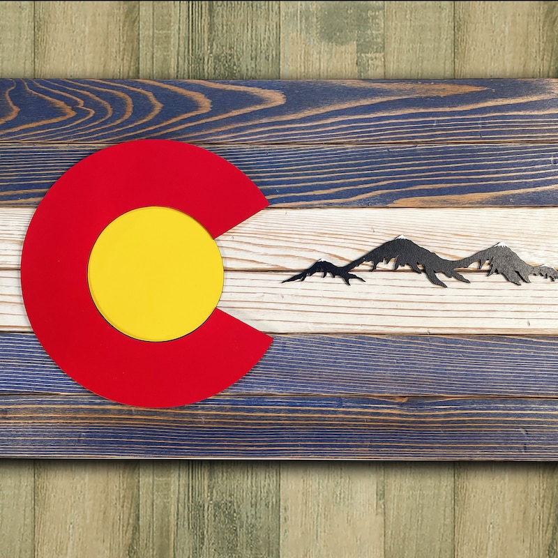 Wood Colorado Flag - Etsy
