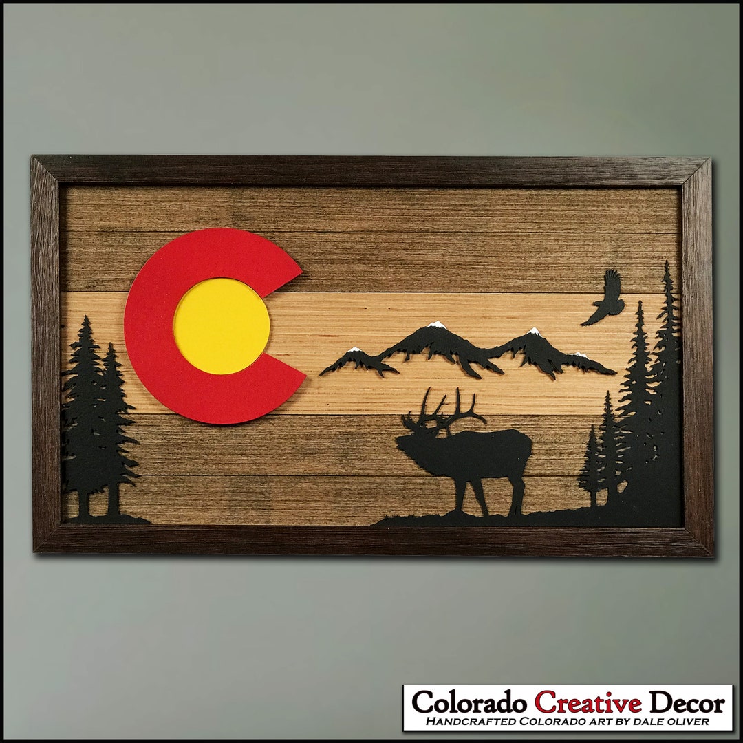 Natural Wood Colorado Flag Colorado Gift Colorado Wood Flag Colorado ...