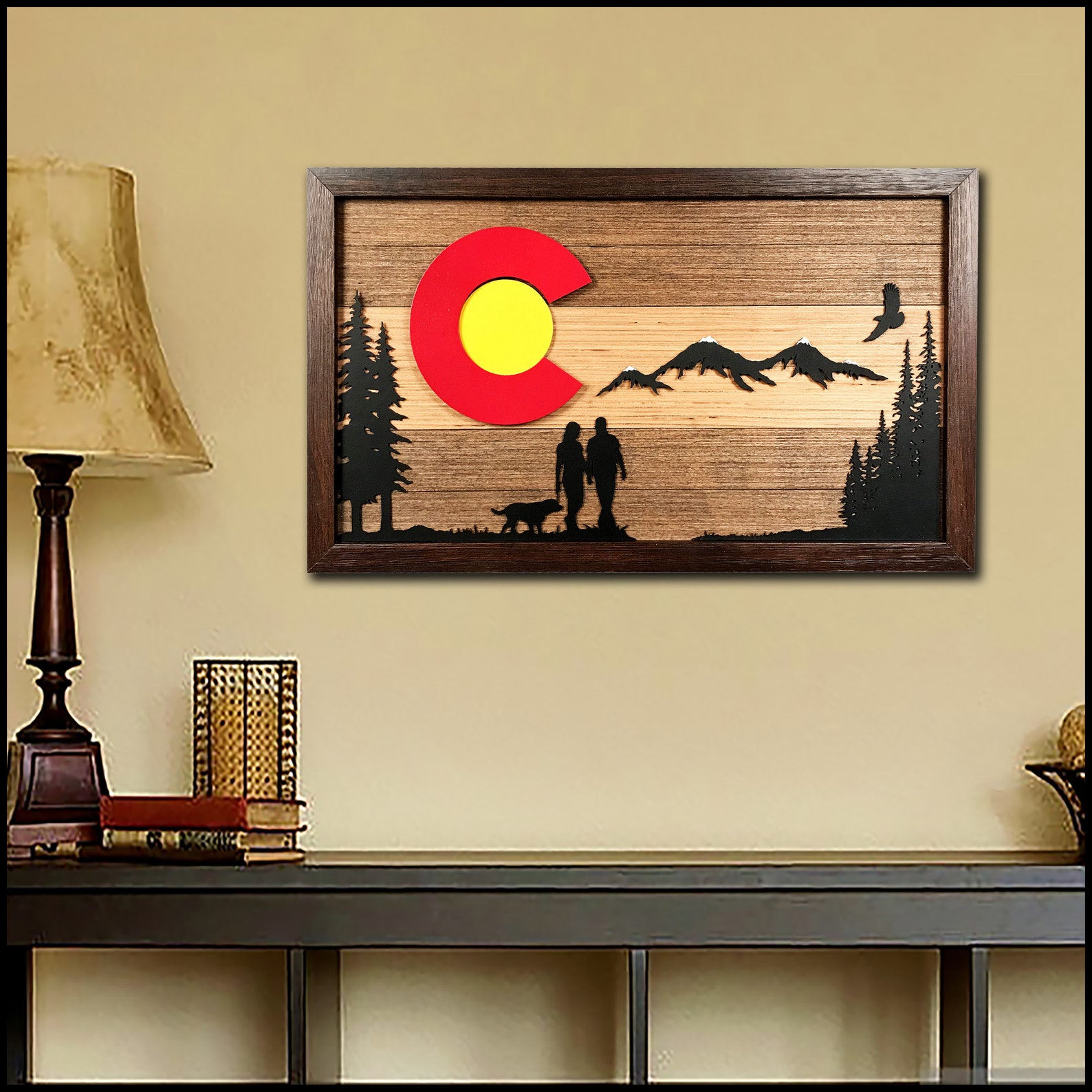 Natural Wood Colorado Flag Colorado Gift Colorado Wood - Etsy