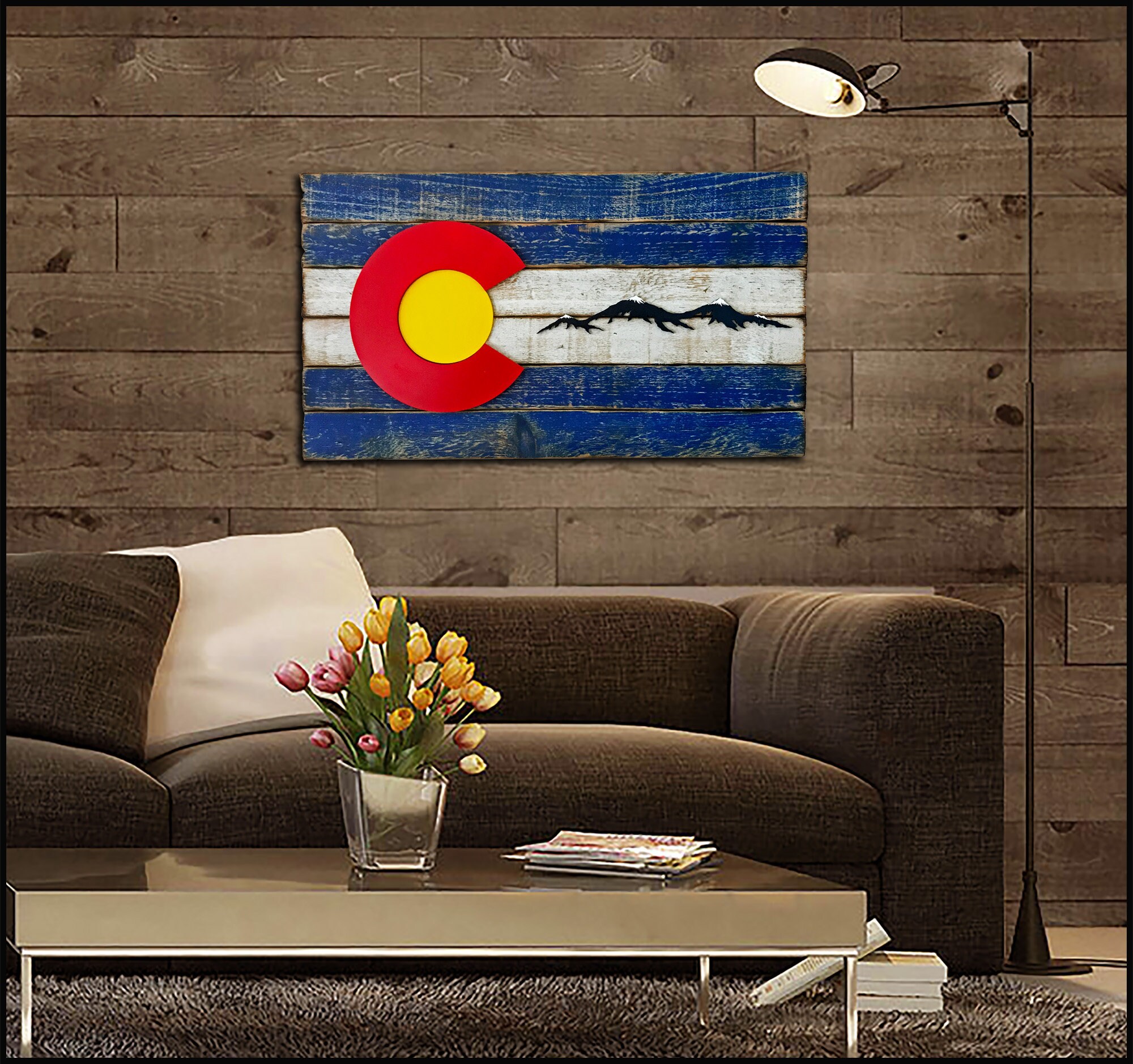 Colorado Wood Flag 13x23 Colorado Wall Art | Etsy