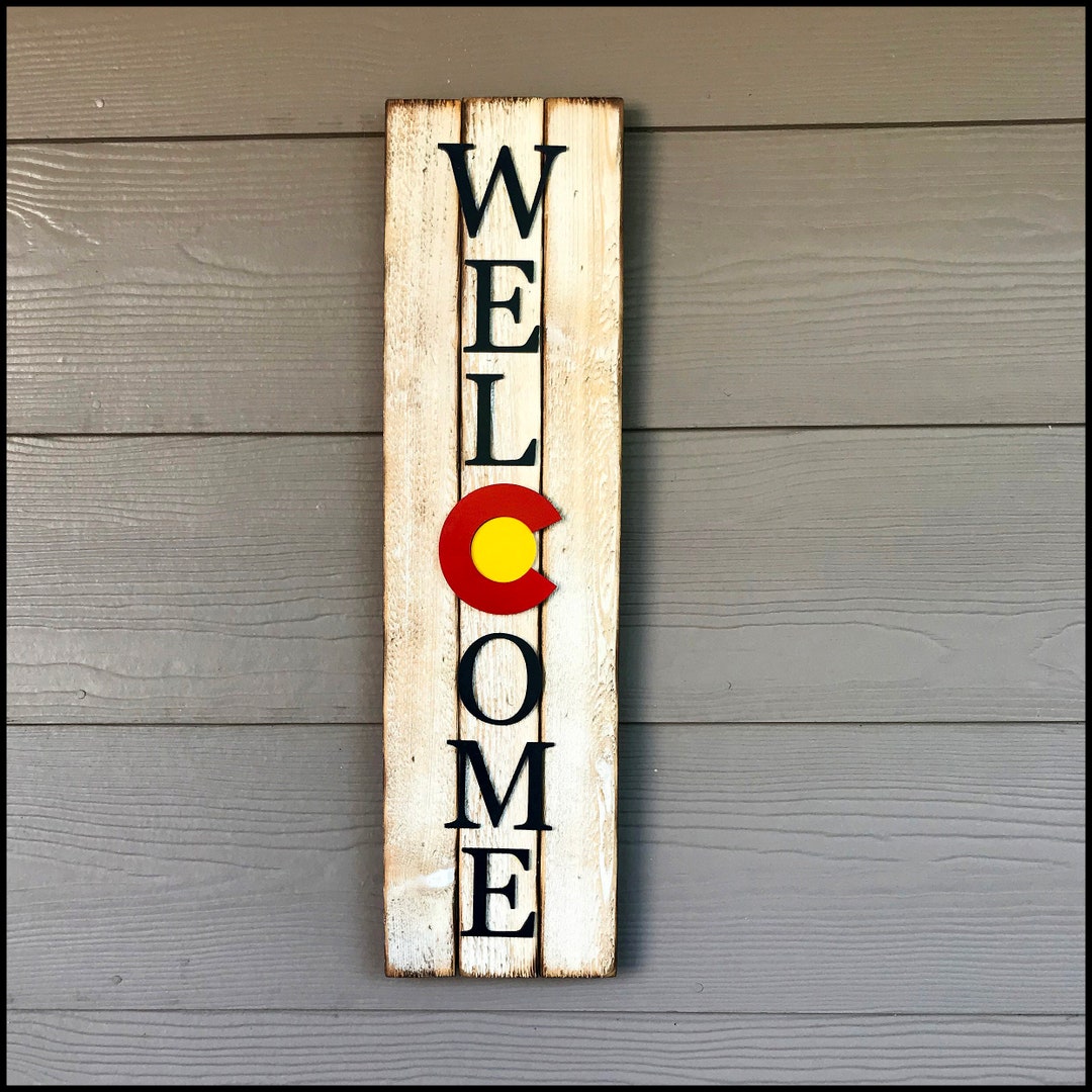 Colorado Welcome Sign - Colorado Wall Art - Colorado Gift - Etsy