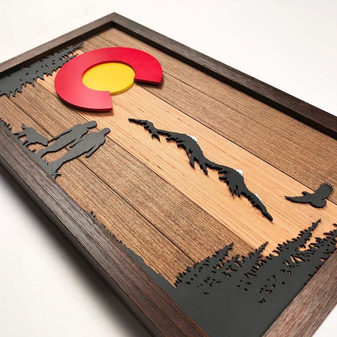 Natural Wood Colorado Flag Colorado Gift Colorado Wood - Etsy