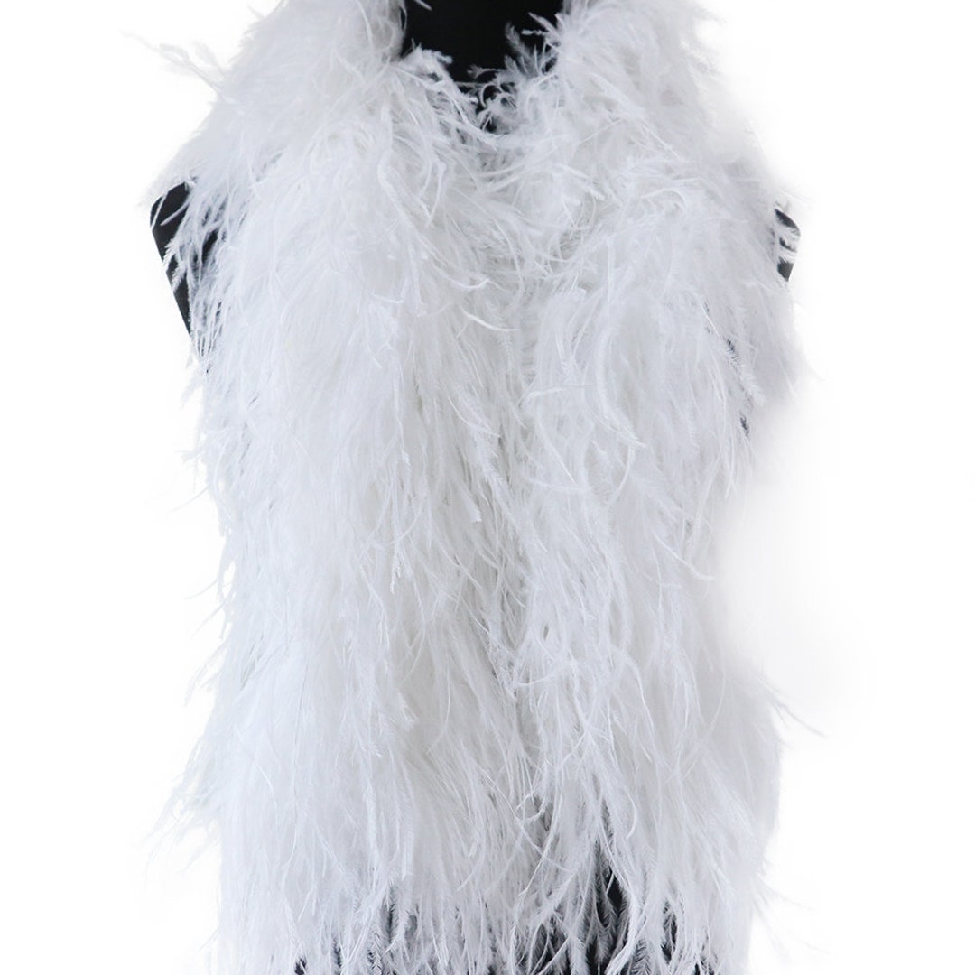 2 Meter Ostrich Feather Boa Shawl Vintage High Quality Fluffy Ostrich ...