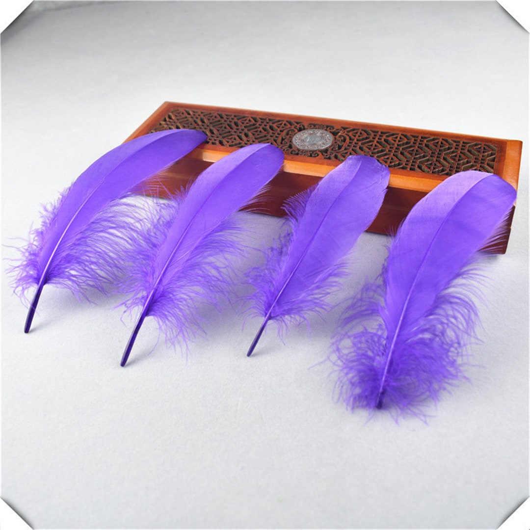 High Quality Natural Color Dyed Goose Feathers 100pcs/lot 13-18CM 5 ...