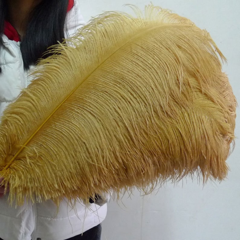 100pcs/lot 6-32inches15-80cm Perfect Gold Ostrich Feather - Etsy