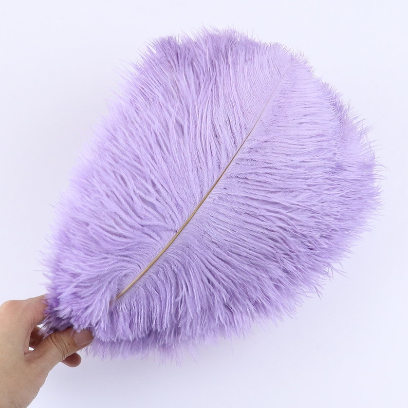 100 PCS Light Purple Ostrich Feather Wedding Party Prom Charity Party ...