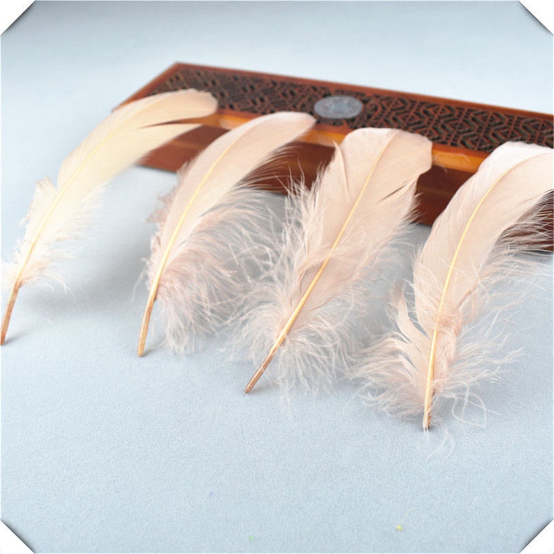 High Quality Natural Color Dyed Goose Feathers 100pcs/lot 13-18CM 5 ...