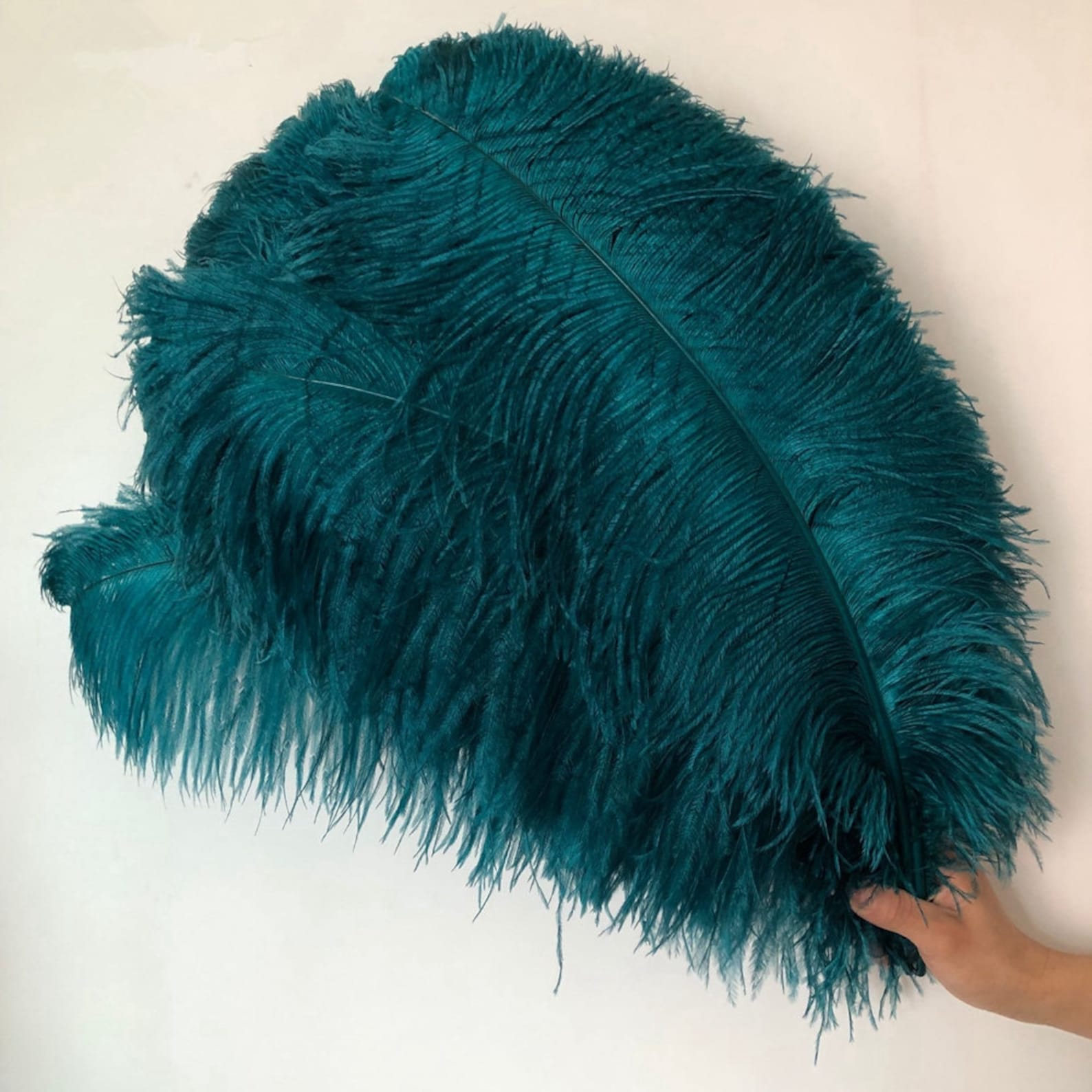 50 PCS Blue-green Ostrich Feather Wedding Party Prom Charity - Etsy