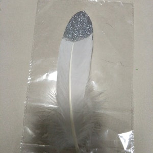 Beautiful Manual Paste Silver Goose Feathers 15-20CM 10-1000PCS DIY ...