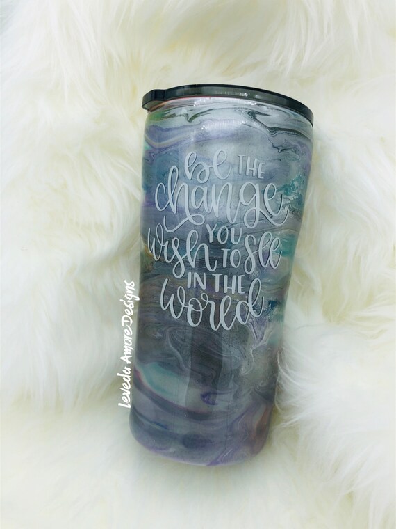 20 oz. Custom tumbler Stainless steel Gift for her Epoxy | Etsy