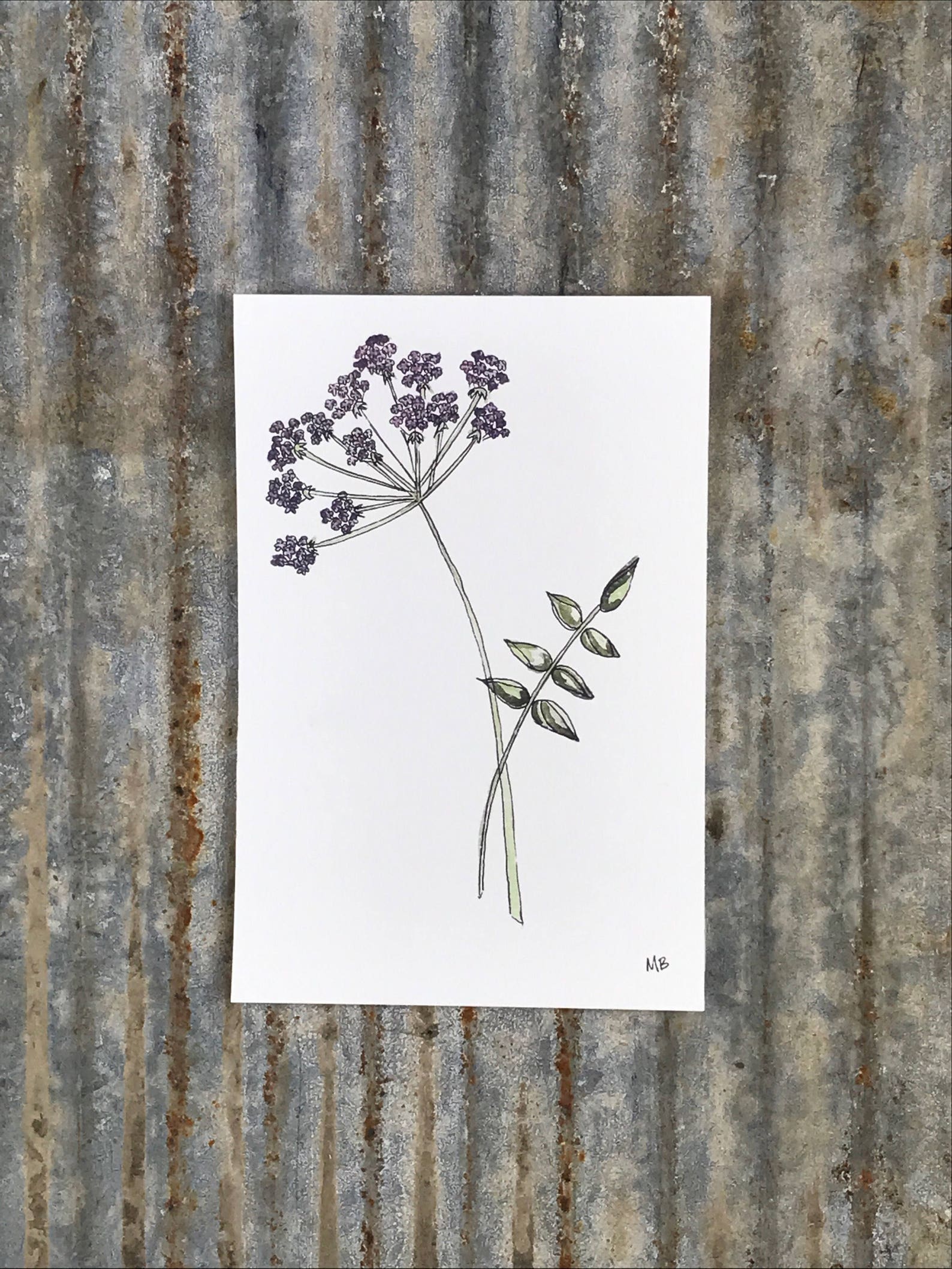 Calm-botanical, Purple Flower,wall Art, Home Decor, Wedding Gift, - Etsy