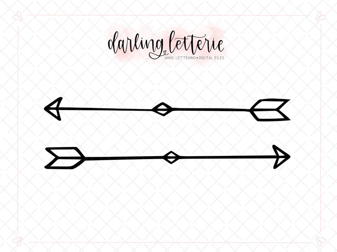 Hand Drawn Arrows Clip Art Cut File for Cricut, Silhouette, Laser SVG ...