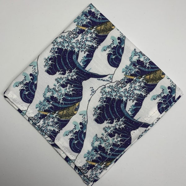 Wave Pocket Square - Etsy