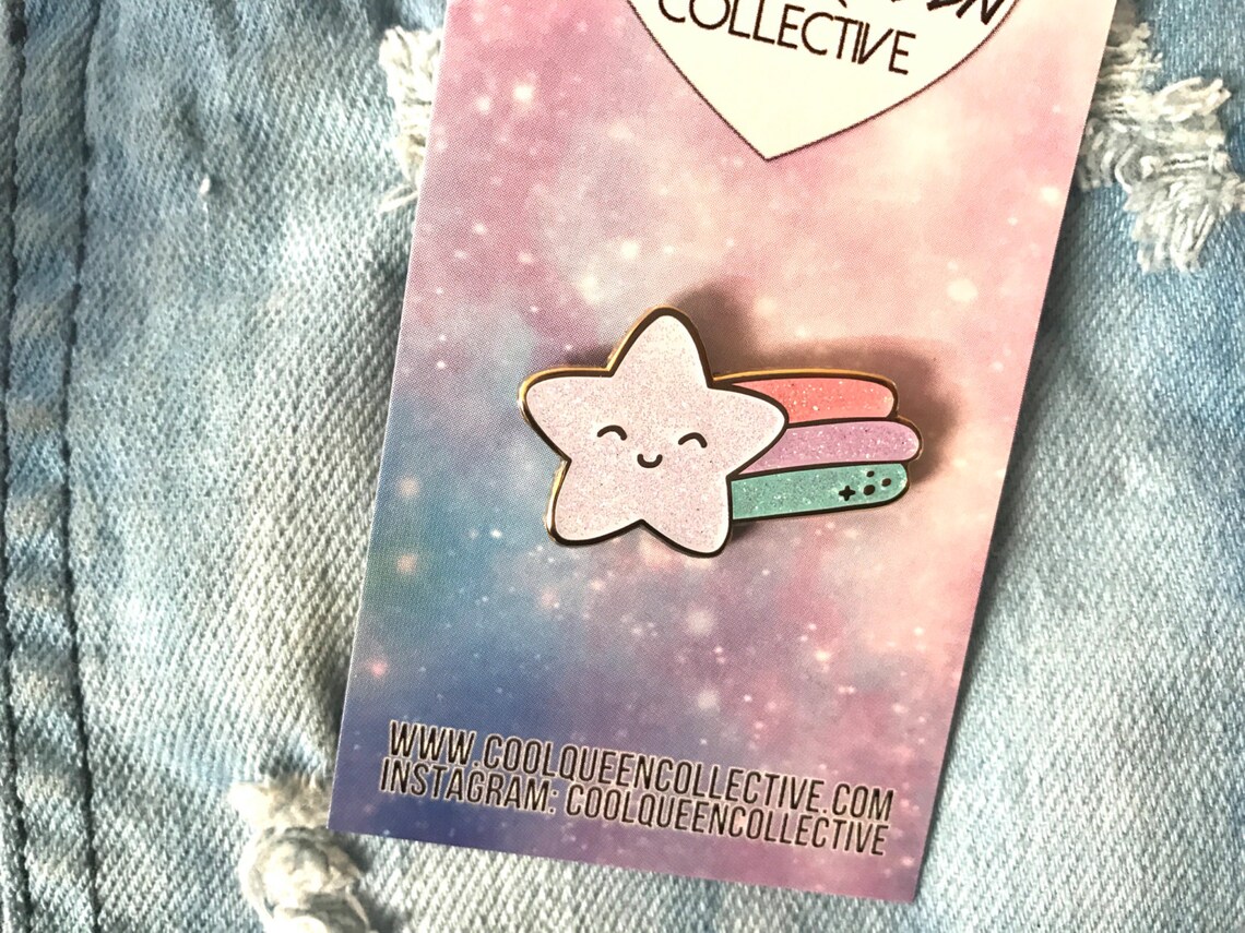 Shooting Star Enamel Pin - Etsy
