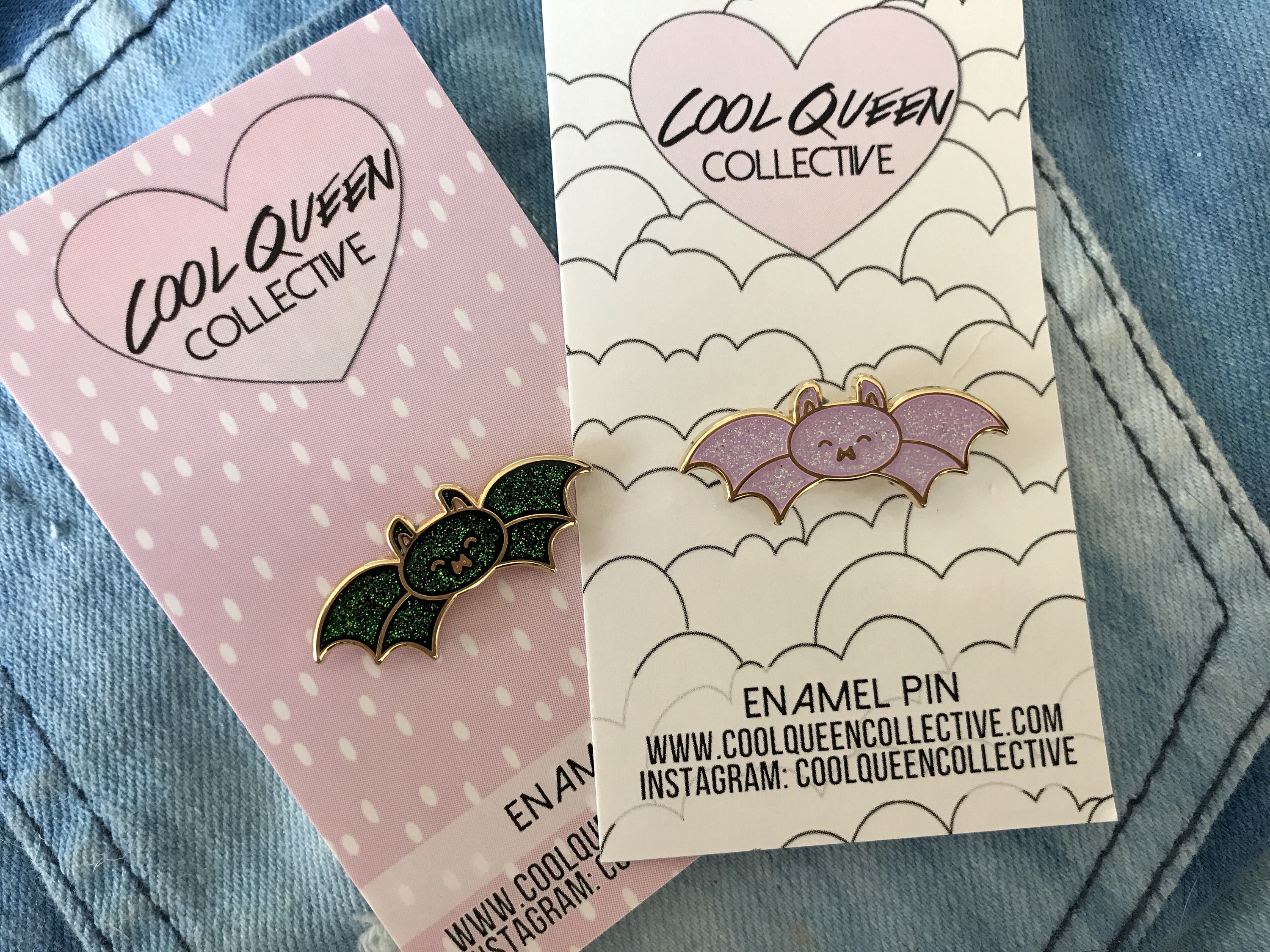 Bat Glitter Halloween Enamel Pin | Etsy