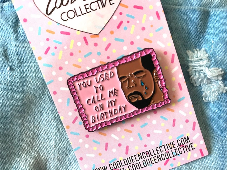 Drake on Cake Enamel Pin | Etsy